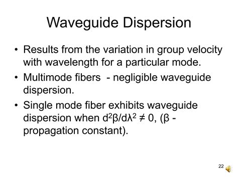 Dispersion In Optical Fibers Ppt