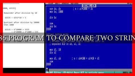 PROGRAM TO COMPARE TWO STRINGS Wadaef