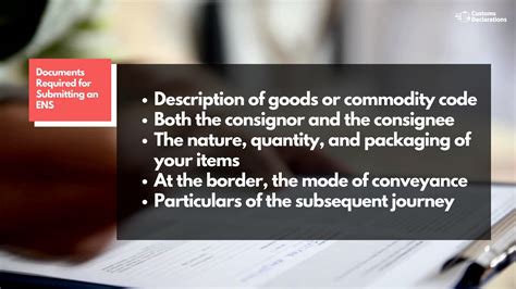 Entry Summary Declaration Ens Customs Acronyms And Glossary Customs Declarations Uk