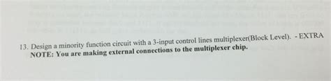 Solved Design A Minority Function Circuit With A 3 Input