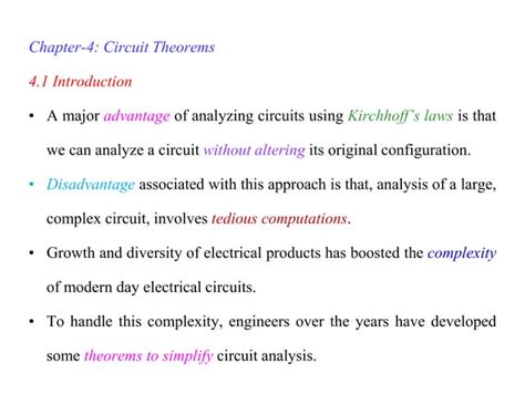 Circuit Theorems Linear Circuit Analysis Pdf Computer Networking