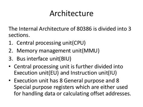 80386 Architecture