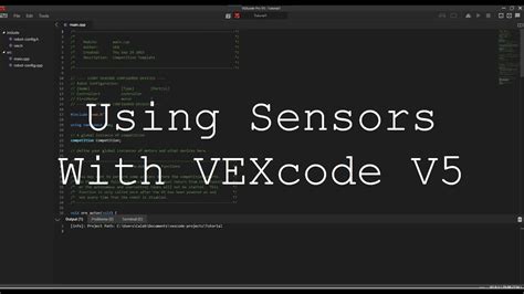 Using Sensors With Vexcode V5 Youtube
