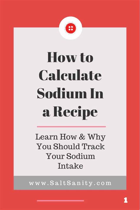 How To Calculate Sodium Intake Sodium Intake Chart Yxckkf