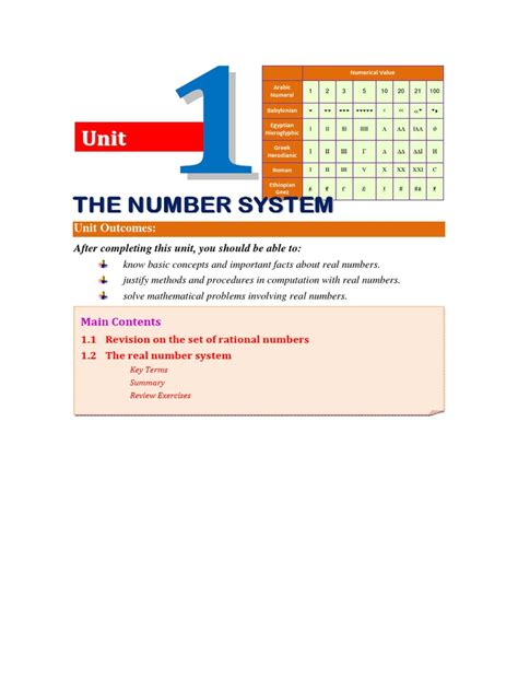 Grade 9mathematicsunit 1 The Number System On The Set Of Rational Numbers Pdf Mathematics