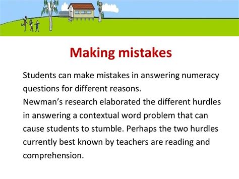 2013 Newmans Error Analysis And Comprehension Strategies Error