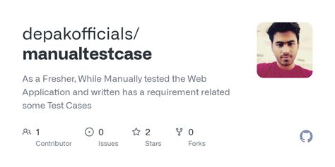 GitHub Depakofficials Manualtestcase As A Fresher While Manually Tested The Web Application
