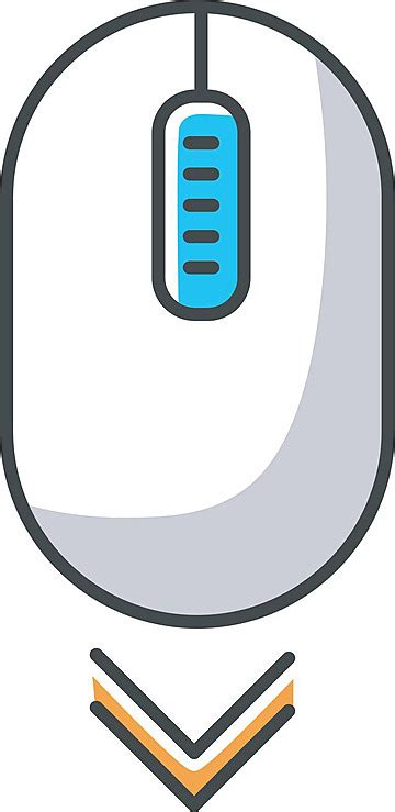 White Mouse Icon For Scrolling And Browsing Websites Vector Element Pictogram Concept Png And