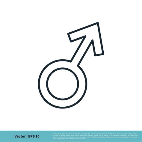 Premium Vector Male Gender Symbol Icon Vector Logo Template
