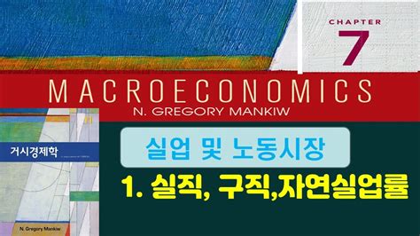 맨큐거시57 제7장 실업 및 노동시장2 1 실질구직 자연실업률 P194 196 Youtube