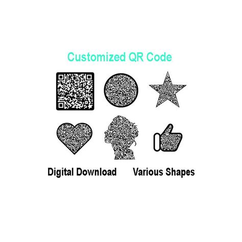 Custom Shape QR Code Digital Download Small Businesses Etsy