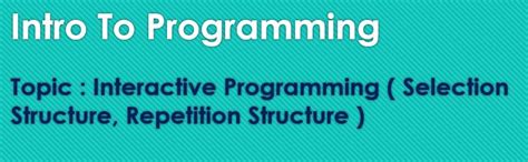 Solved Intro To Programmingtopic Interactive Programming