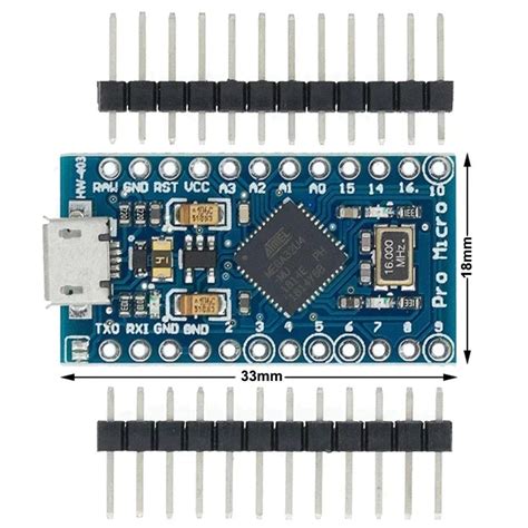 Placa Desarrollo Arduino Compatible Pro Micro Atmega32u4 32u4 16mhz 32k