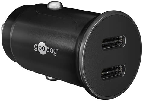 Goobay Dual USB C PD Power Delivery Hurtig Biloplader W W V Velegnet Til