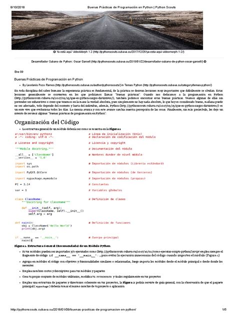Buenas Prácticas De Programación En Python Pdf Python Lenguaje De