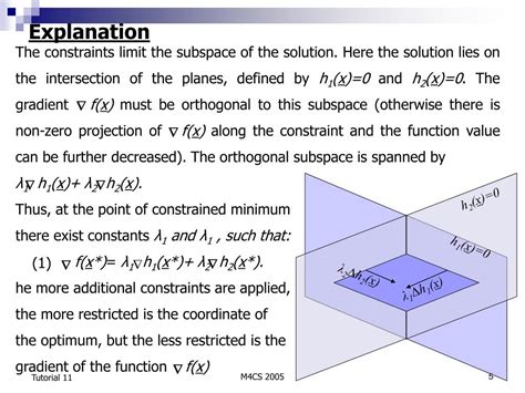Ppt Tutorial 11 Constrained Optimization Lagrange Multipliers Kkt Conditions Powerpoint
