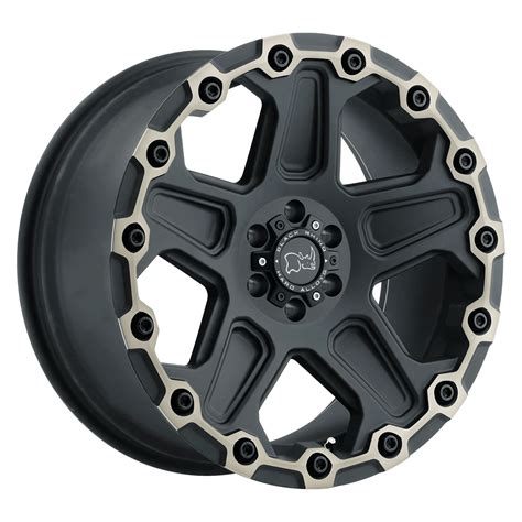 Black Rhino Cog Matte Black W Machined Face And Dark Matte Tint 18x95