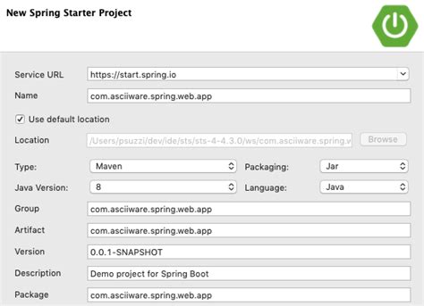 Spring Boot Web App Asciiware