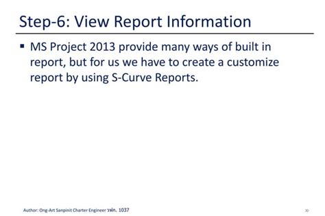 How To Create S Curve By MS Project 2013 PPSX
