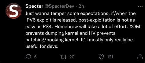 Few Words From Specter On The Kernel Exploit Released Today Rps5jailbreak