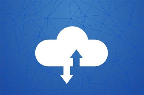 Premium Vector Cloud Computing Technology Concept Data Transfer Background