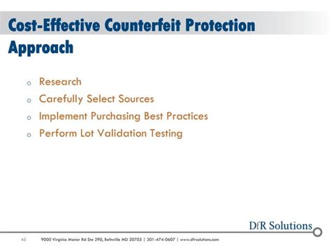 Counterfeit Prevention And Detection Strategies When To Do It How To Do It Ppt