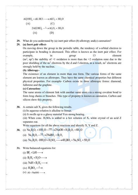 Ncert Solutions For Class 11 Chemistry Chapter 11 The P Block Elements