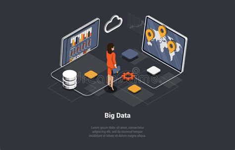 Big Data Processing Center Cloud Database Server Room With Hardware