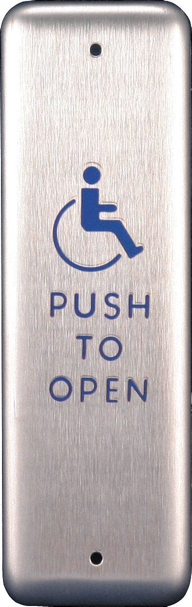 BEST Gray Gray Exit Push Button N CL HANDICAP LOGO PUSH TO OPEN TEXT Grainger