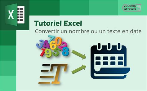 Tutoriel Excel Comment Convertir Un Nombre Ou Un Texte En Date Tutoriel Excel