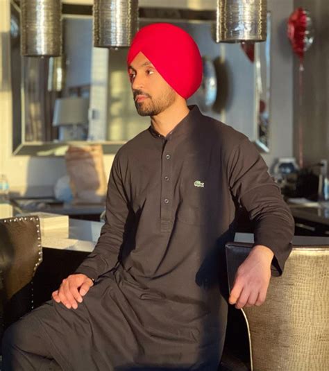Diljit Dosanjh Posts Picture Wearing Black Kurta By Lacoste