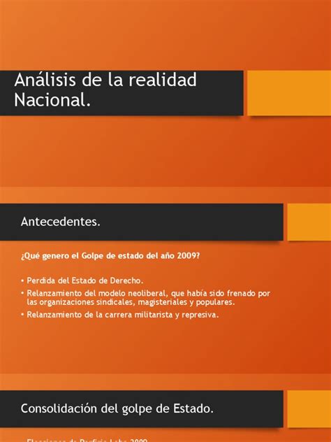 Presentación Análisis De La Realidad Nacional Concurso Pdf Honduras
