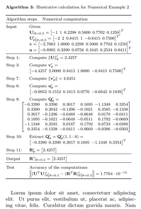 tables align negative decimal numbers in a matrix tex latex stack