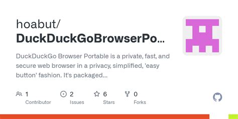 Github Hoabutduckduckgobrowserportable Duckduckgo Browser Portable