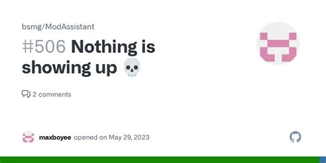 nothing is showing up 💀 · issue 506 · bsmg modassistant · github