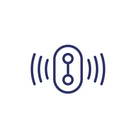 Sensor Icon Line On White 3184147 Vector Art At Vecteezy