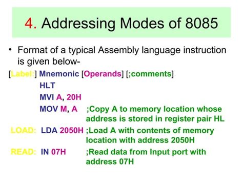 Assembly Language Programming Of Ppt