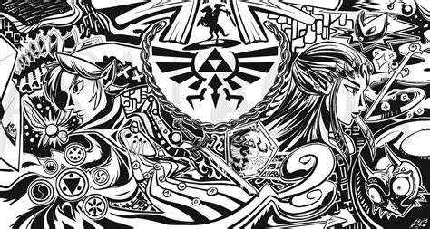 Link Triforce Ocarina Of Time The Legend Of Zelda Majoras