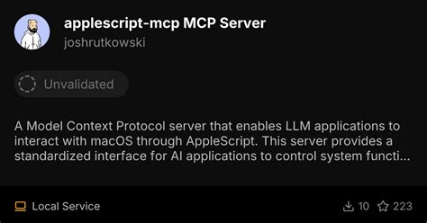 Applescript Mcp Mcp Server Mcp Ser · Lobehub
