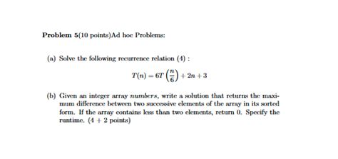 Solved Problem 510 ﻿pointsad ﻿hoc Problemsa ﻿solve The