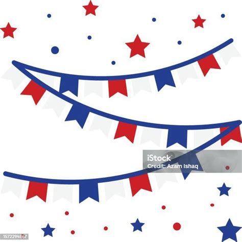 실이 있는 멧새 Le 14 Juillet 벡터 아이콘 디자인 바스티유 데이 상징 프랑스 국경일 서명 프랑스 혁명 스톡 일러스트