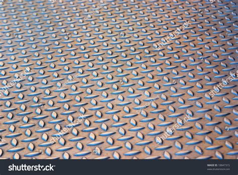 Background Photo Of A Industrial Metallic Floor With Bumpy Pattern