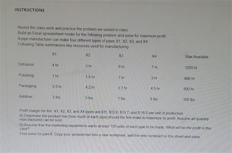 Solved Revisit The Class Work And Practice The Problem We