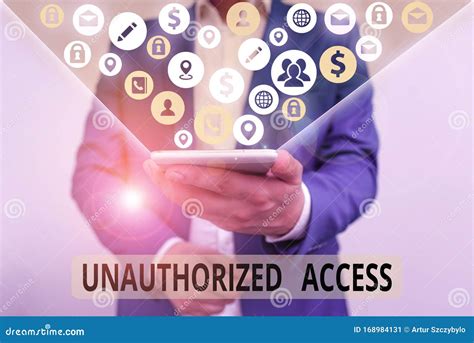 Word Writing Text Unauthorized Access Business Concept For Use Of A