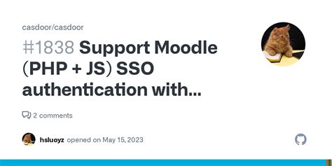 Support Moodle Php Js Sso Authentication With Casdoor · Issue 1838