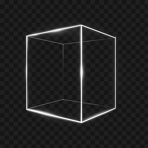 Premium Psd Psd Of Wireframe Cube Signboard With A Cube Shaped Board