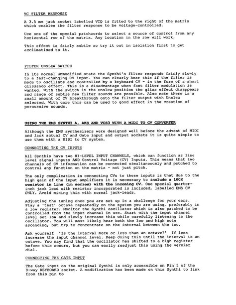 MATRIXSYNTH New 2013 EMS SYNTHI A CORNWALL