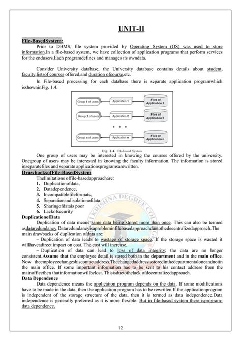 Database Management System Notes For B Students PDF