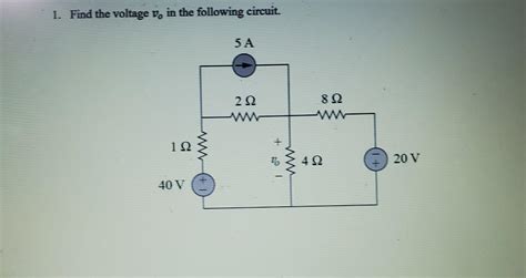 Solved 1 Identify Electrical Magnitudes Such As Voltage