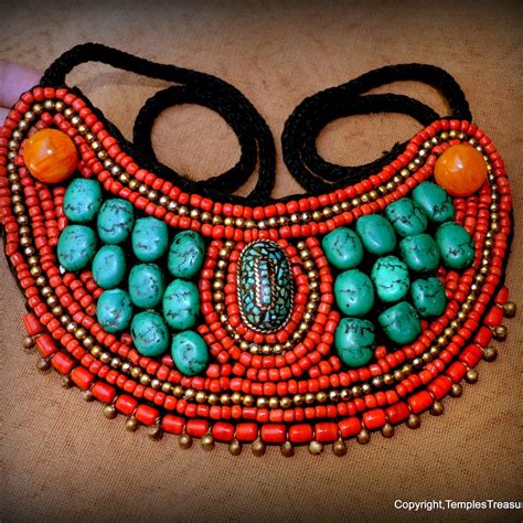 Beaded Bib Necklace Etsy